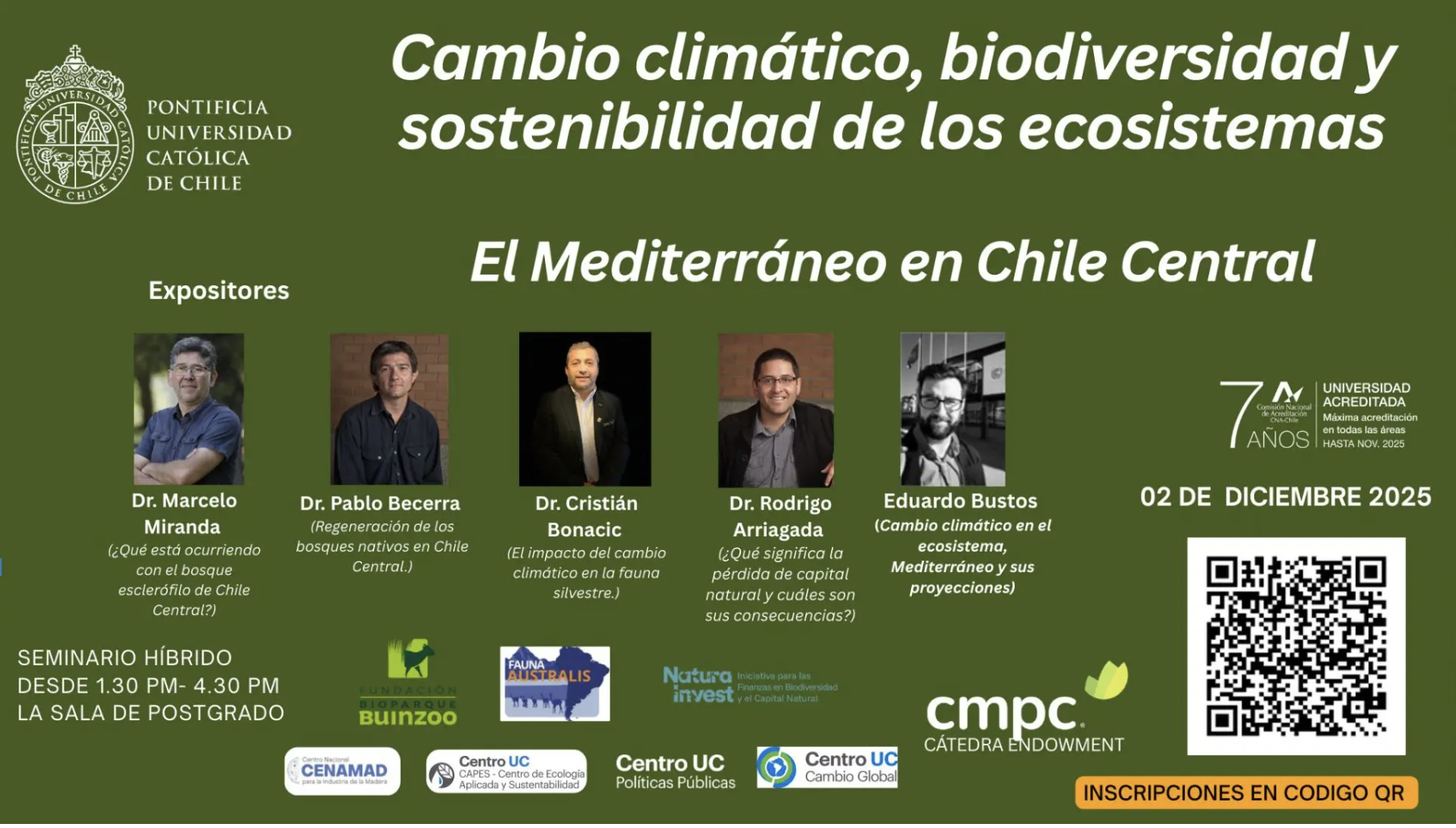 Seminario abordó el vínculo entre cambio climático, biodiversidad y ...